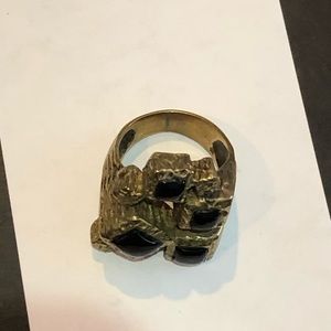 Jewelry | Abstract Gold And Black Costume Ring | Poshmark